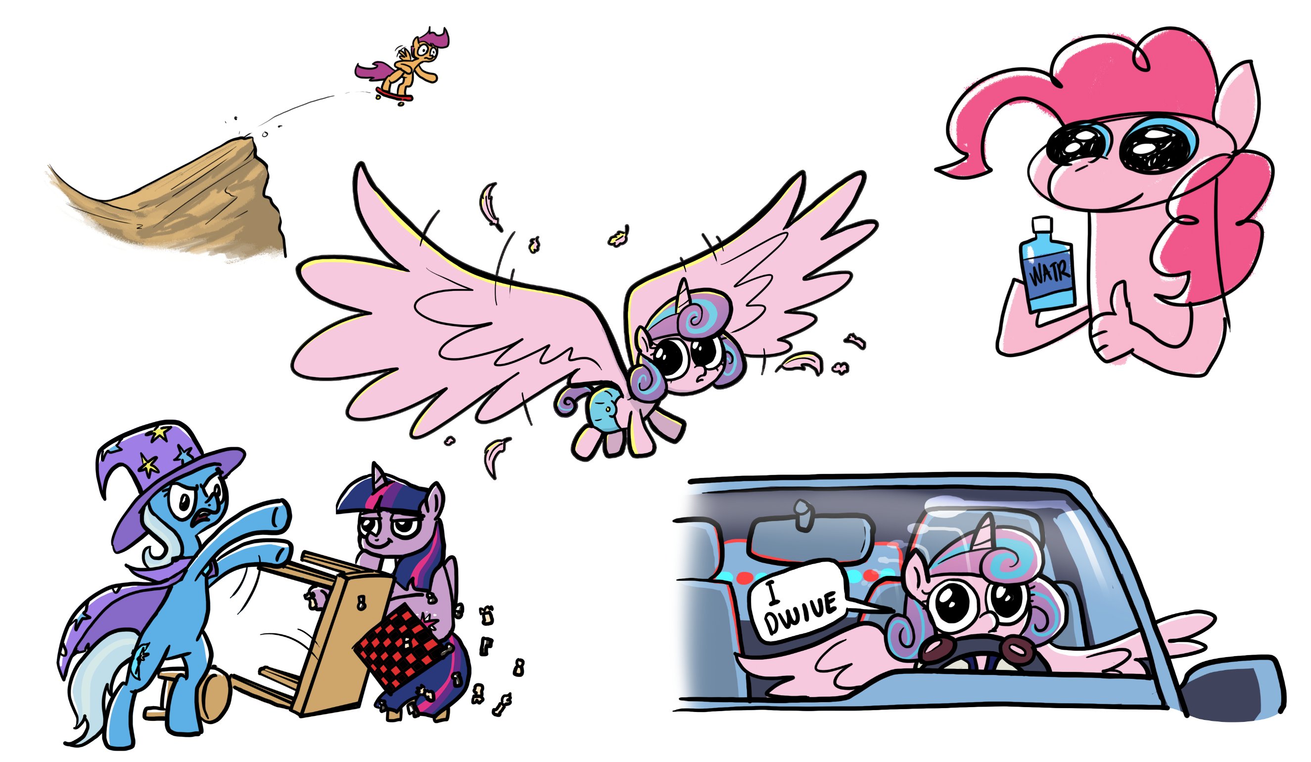 #3644367 - safe, artist:fimflamfilosophy, pinkie pie, princess flurry ...