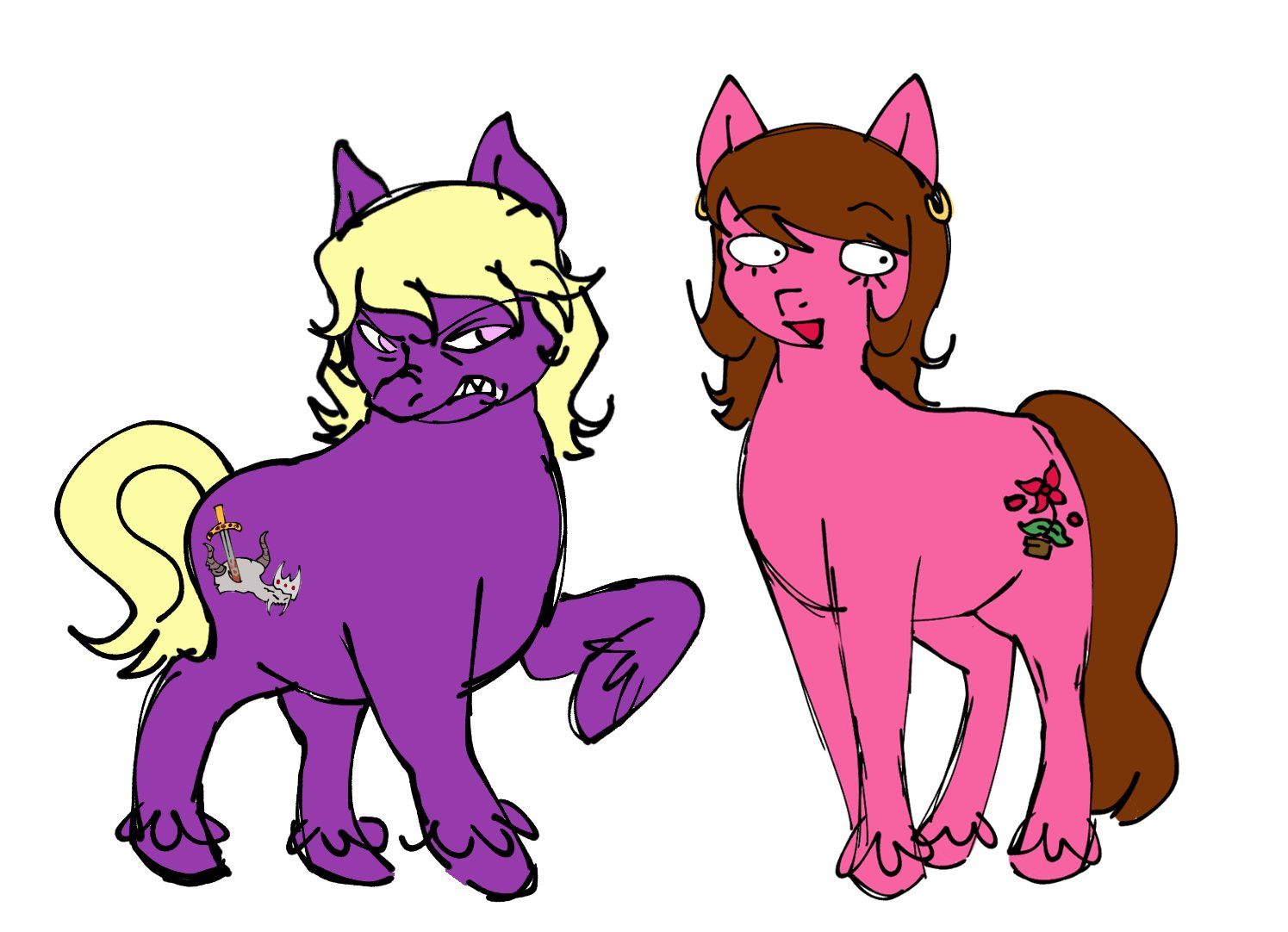 #3645539 - safe, artist:bonedustz, earth pony, pony, adult swim, duo ...