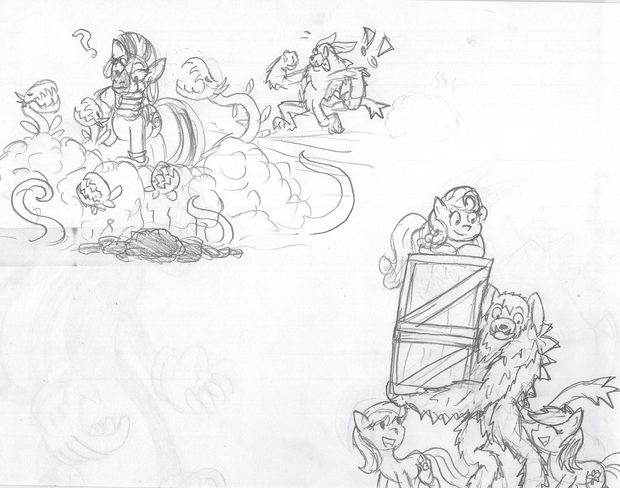 #3646596 - safe, artist:toonholt, daisy, lily valley, roseluck, zecora ...