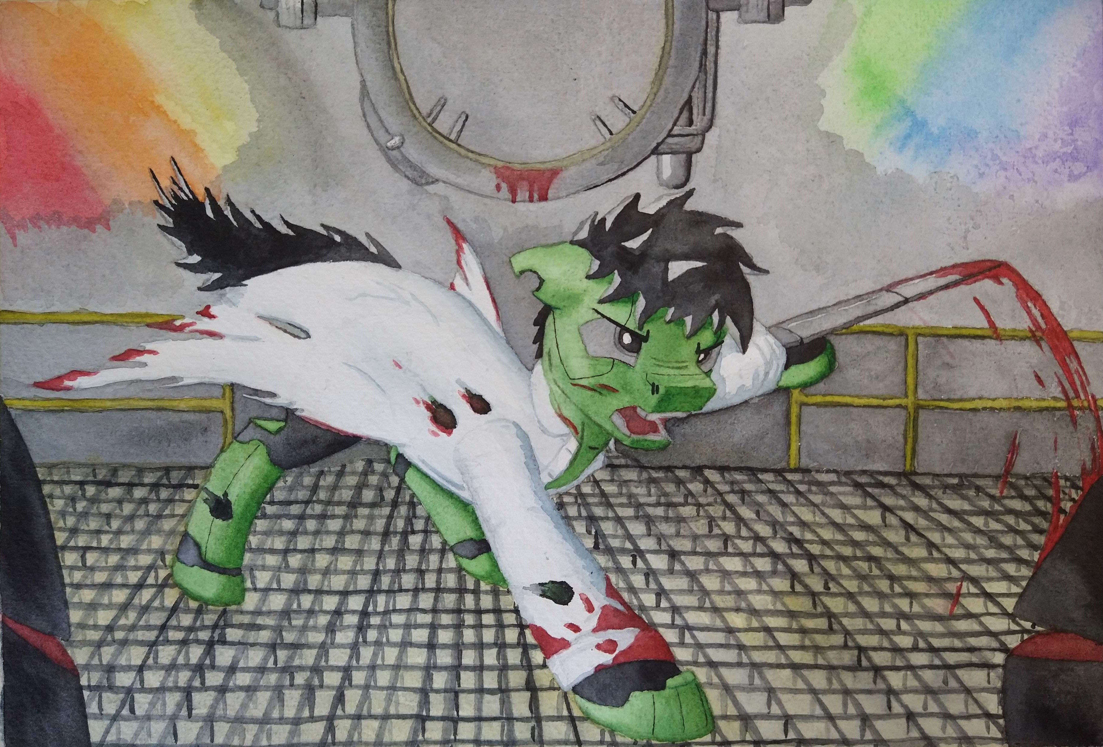 #3647456 - semi-grimdark, artist:zocidem, oc, oc only, oc:wrench ...