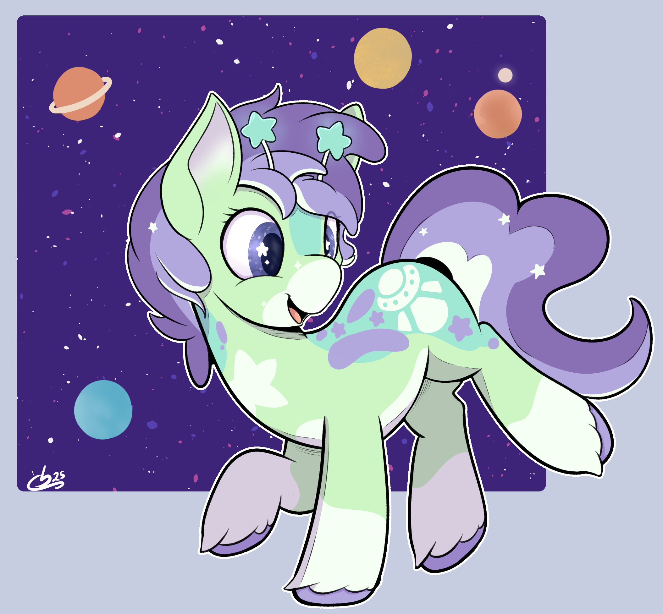 #3648903 - safe, artist:cloudybirb, oc, oc only, oc:curiosity, alien ...