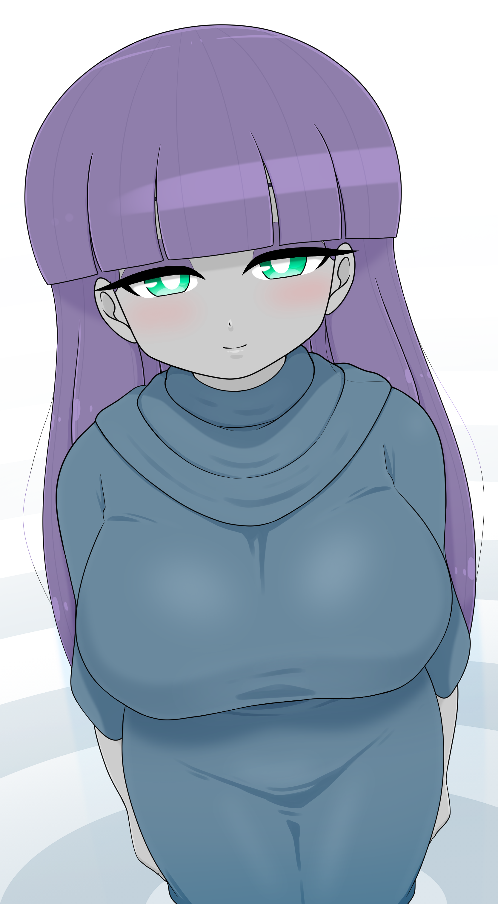 #3659993 - safe, artist:batipin, maud pie, human, equestria girls, g4, 2d, bangs, big breasts ...