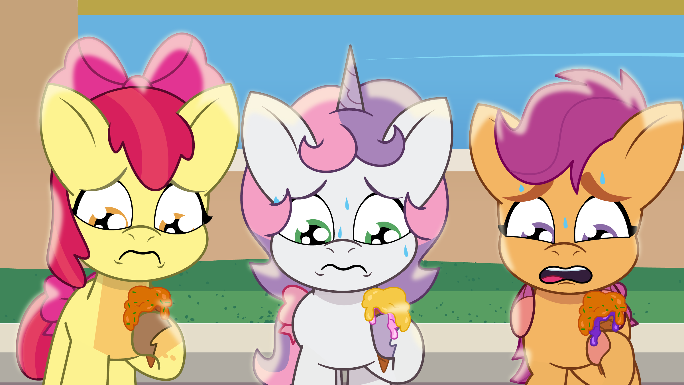 #3661451 - safe, artist:prixy05, apple bloom, scootaloo, sweetie belle, earth pony, pegasus ...