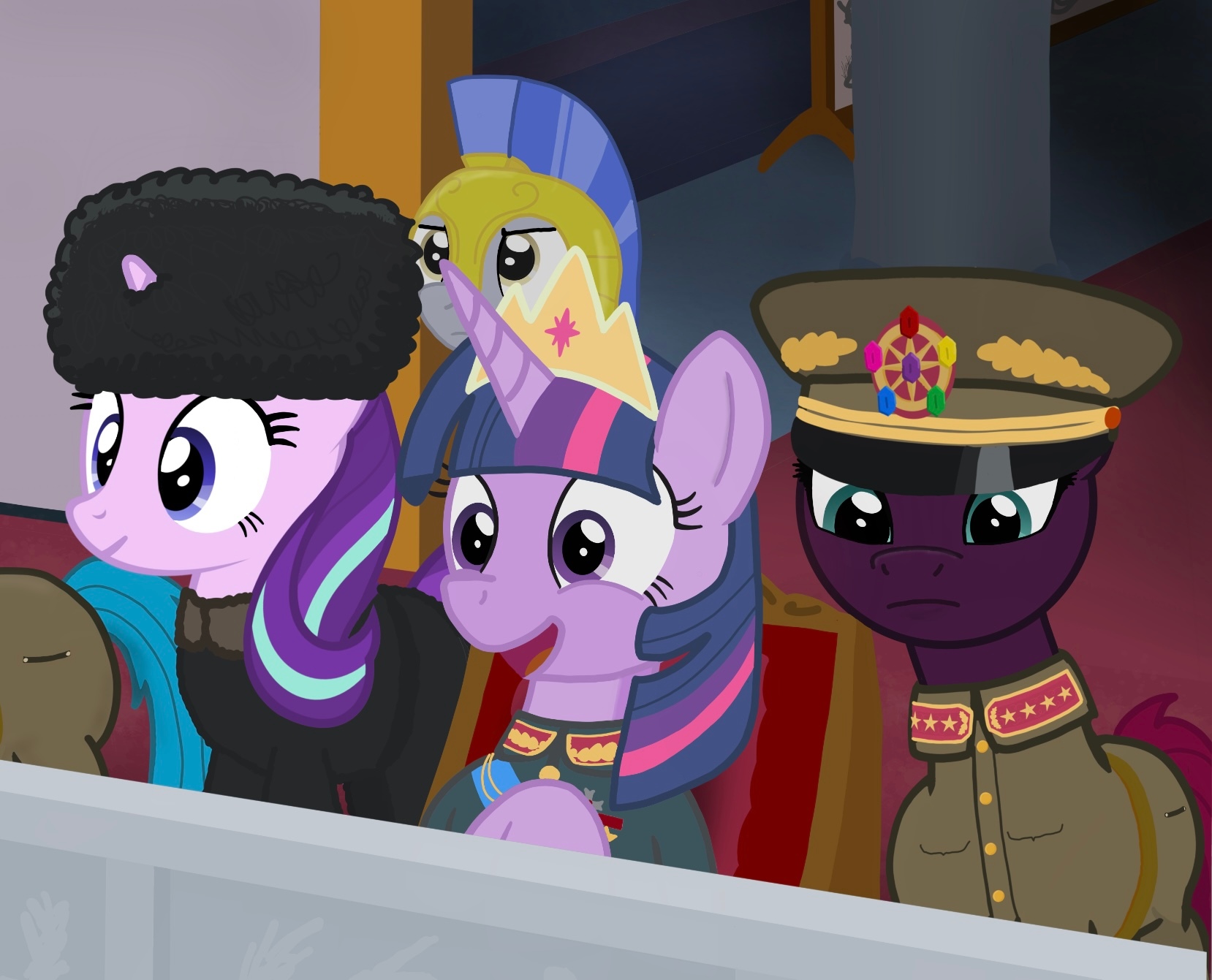 #3662036 - safe, artist:cadre school, starlight glimmer, tempest shadow ...