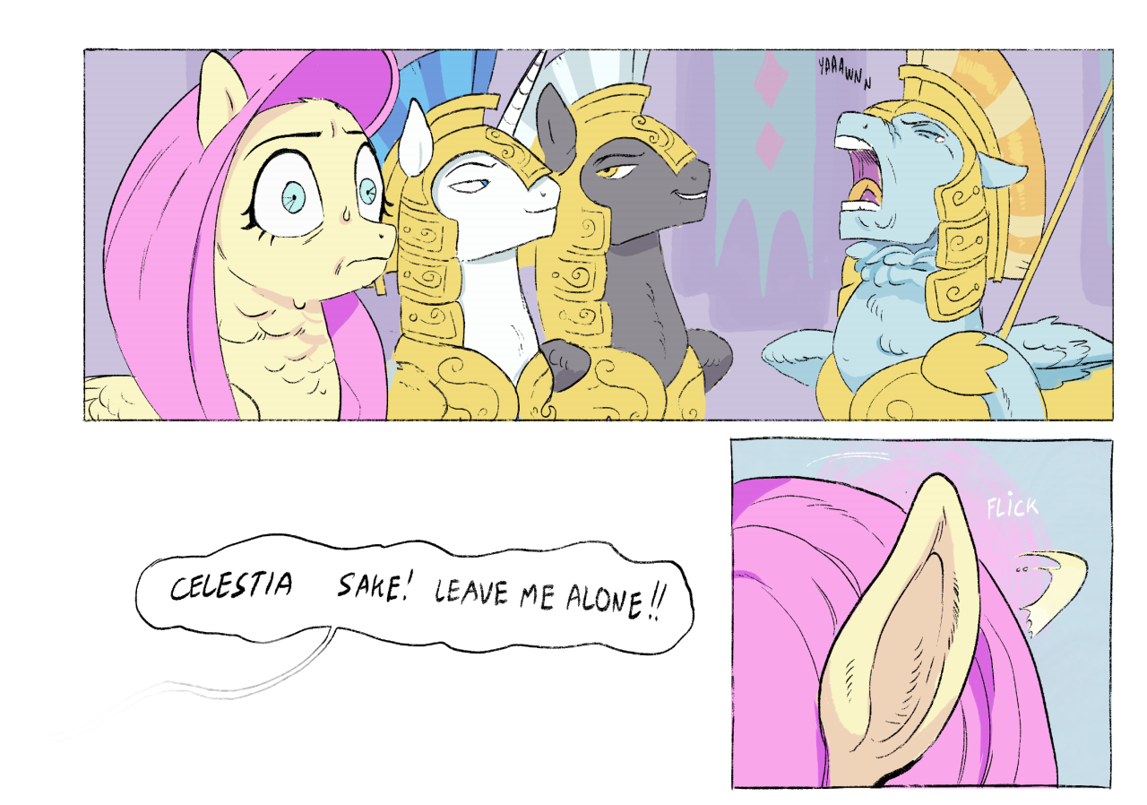 #3655990 - safe, artist:gorjee-art, fluttershy, earth pony, pegasus, pony, unicorn, series:the ...