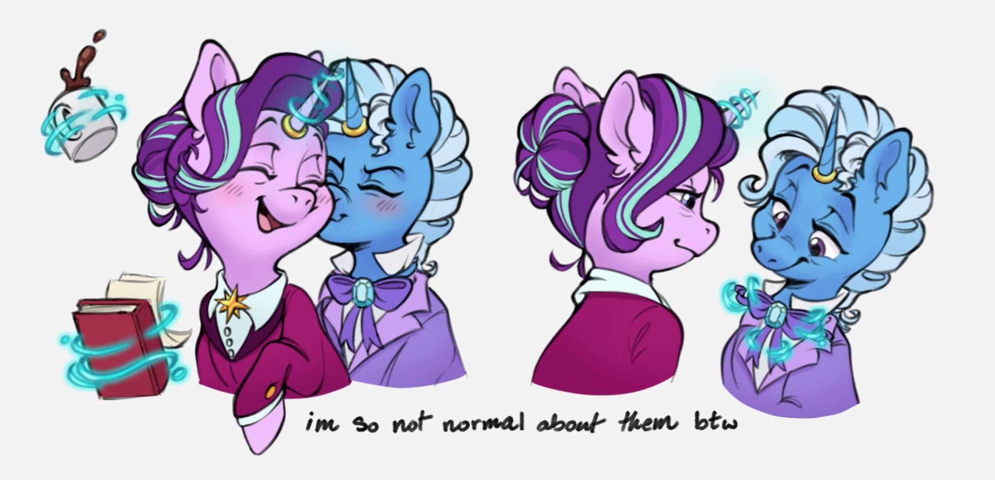 #3678669 - safe, artist:pybst3r, starlight glimmer, trixie, pony ...