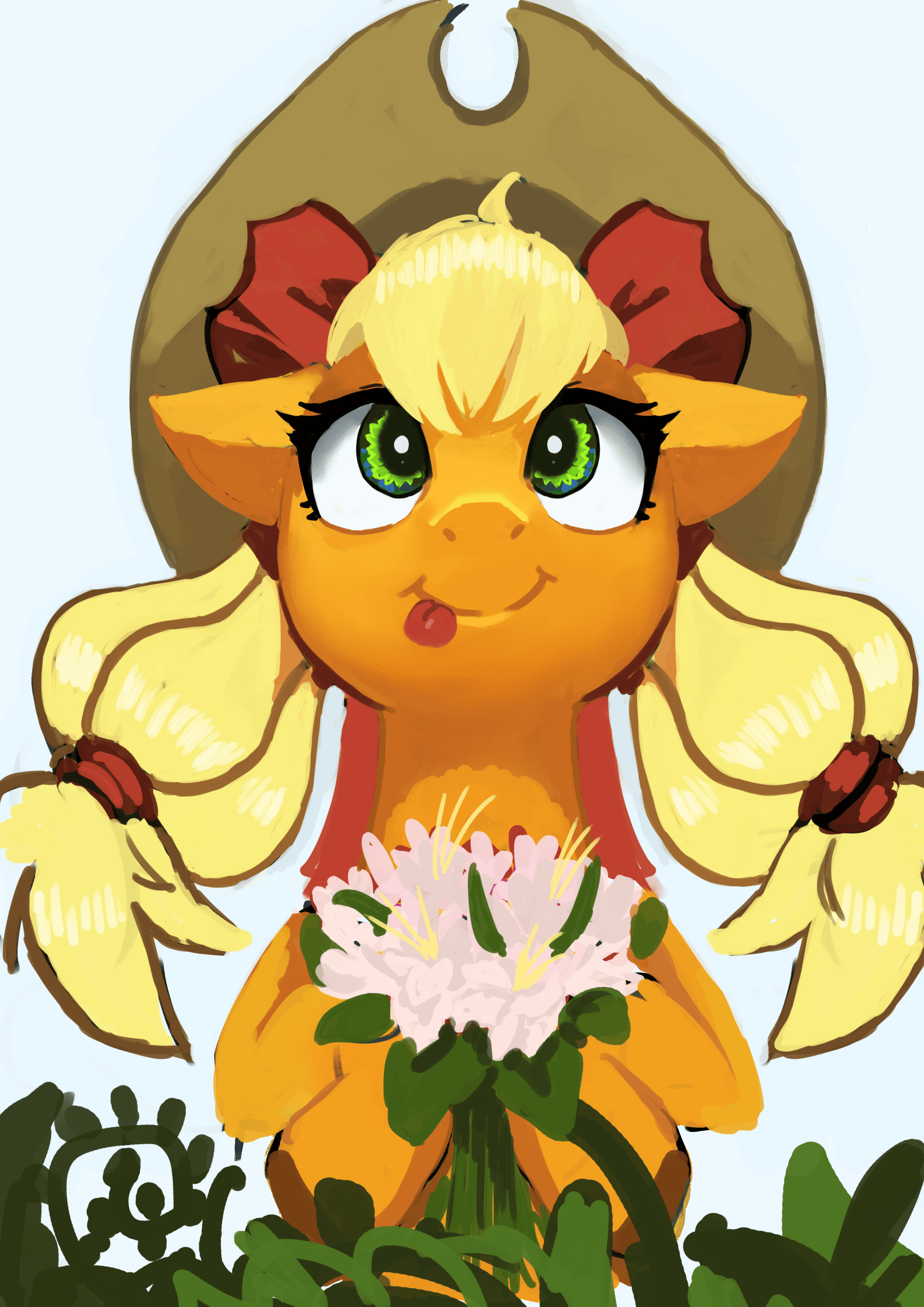 #3681314 - safe, artist:hierozaki, applejack, earth pony, pony, g4 ...