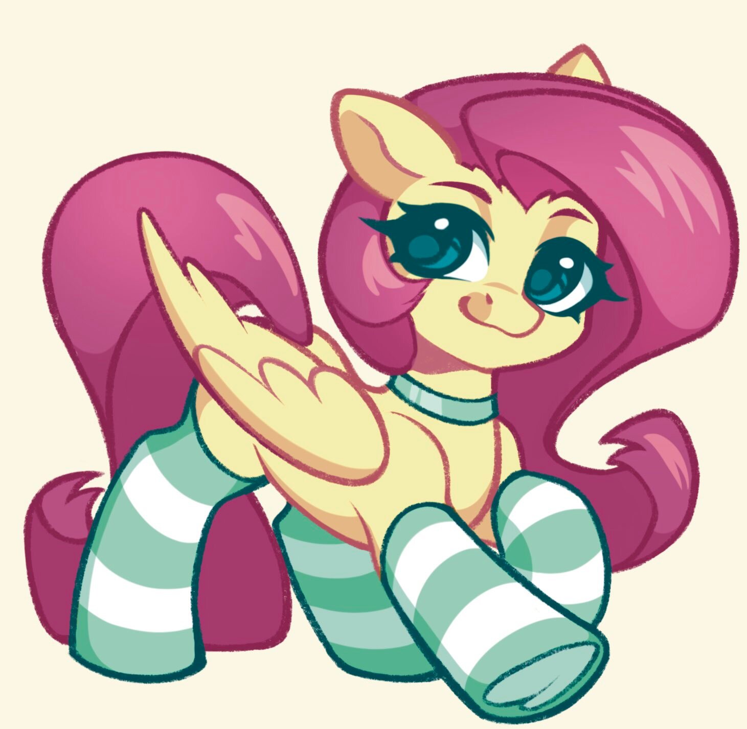 #3745059 - safe, artist:dodsie, fluttershy, pegasus, pony, g4, clothes ...