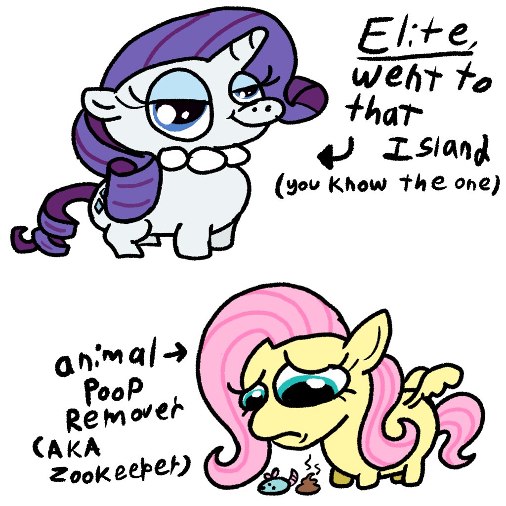 #3748888 - safe, artist:doobus goobus, fluttershy, rarity, mouse ...