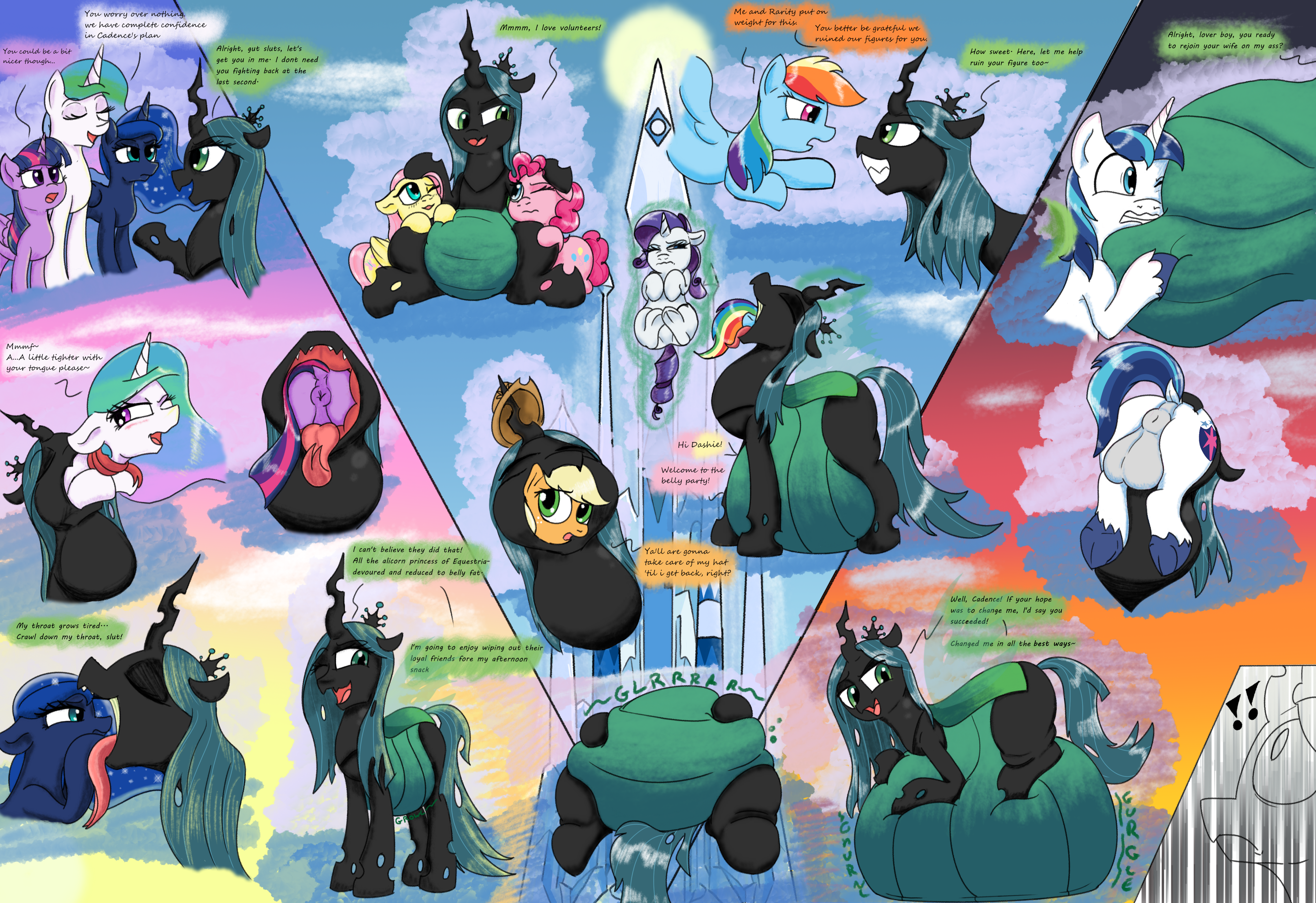 #3741969 - explicit, artist:mrleft, applejack, fluttershy, pinkie pie ...