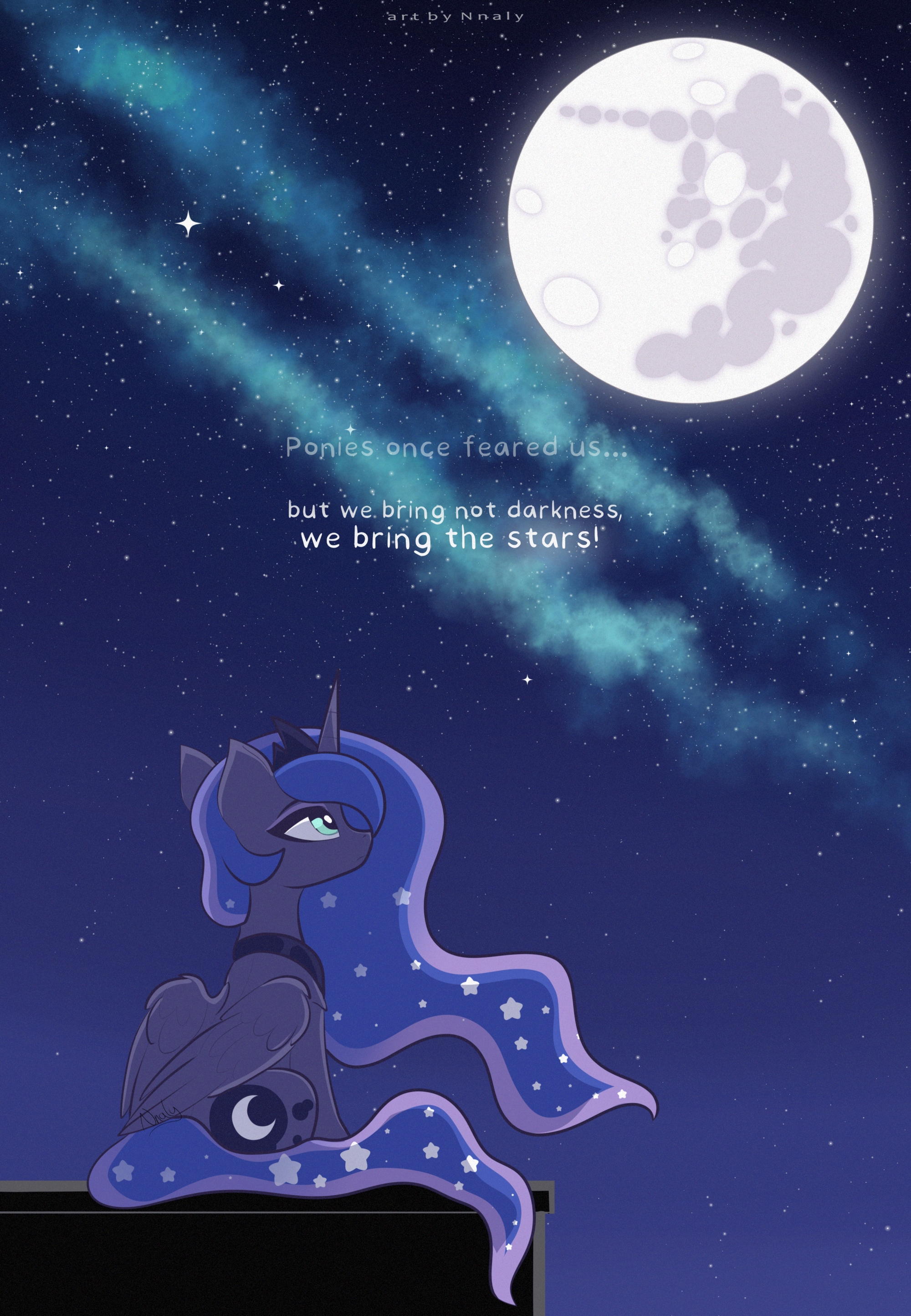 #3799455 - safe, artist:nnaly, princess luna, alicorn, pony, series ...