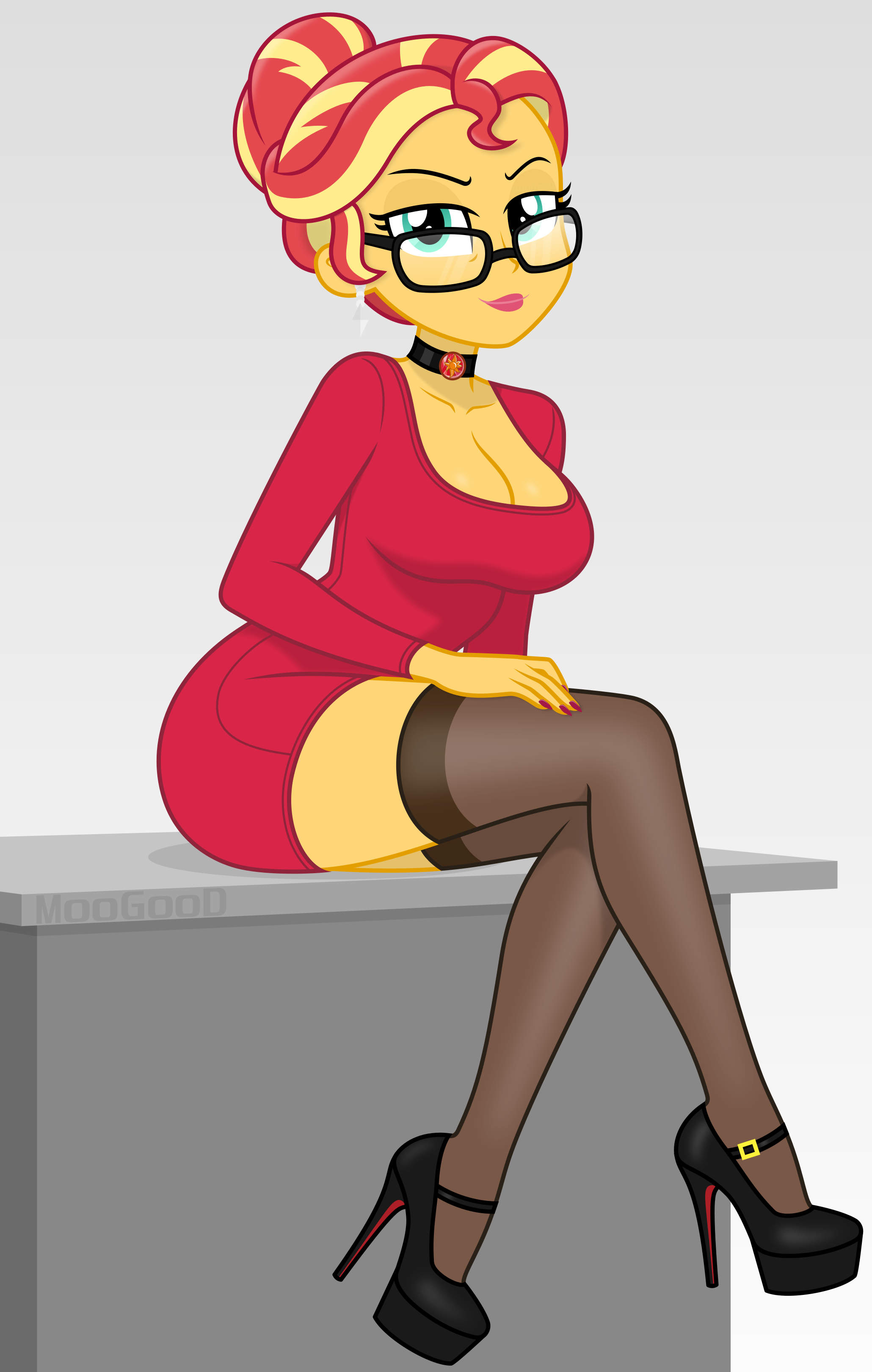#3836859 - safe, artist:moogood, sunset shimmer, human, equestria girls ...