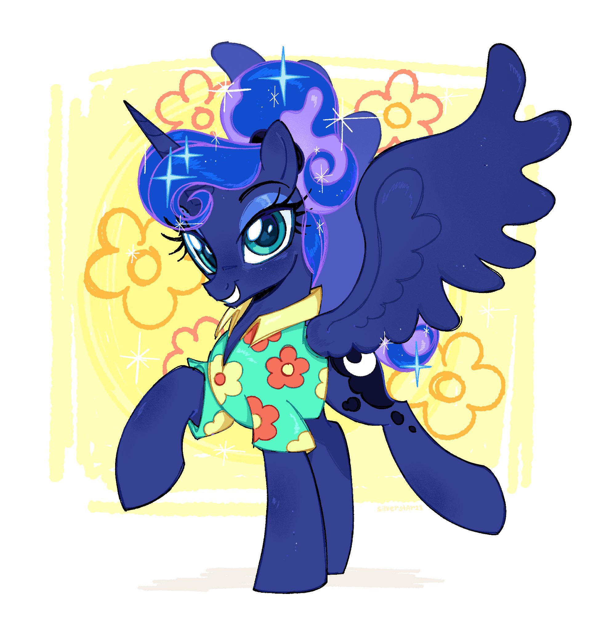 #3846190 - safe, artist:silverstar23, princess luna, alicorn, pony ...