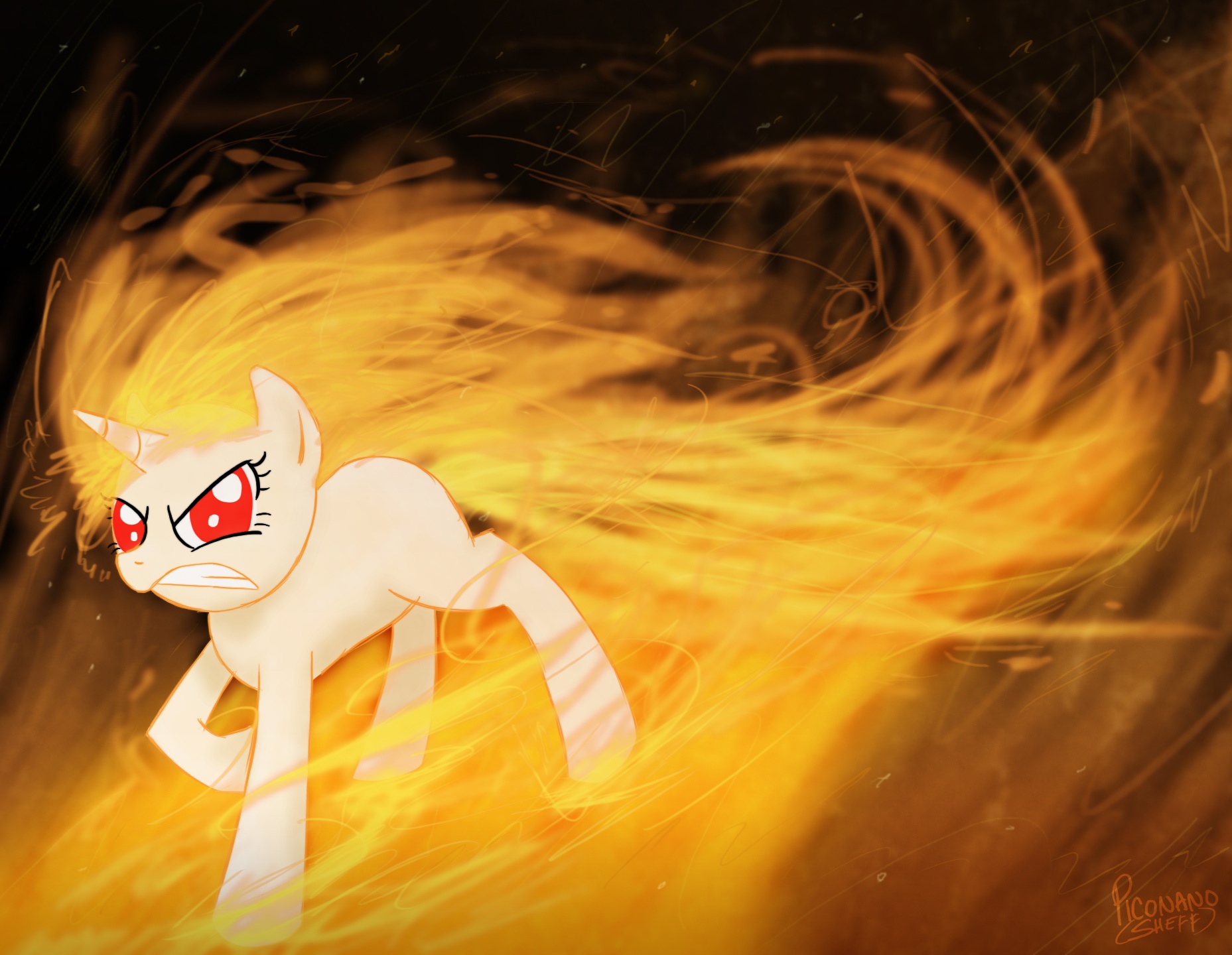 #1118 - safe, artist:piconano, twilight sparkle, pony, rapidash ...
