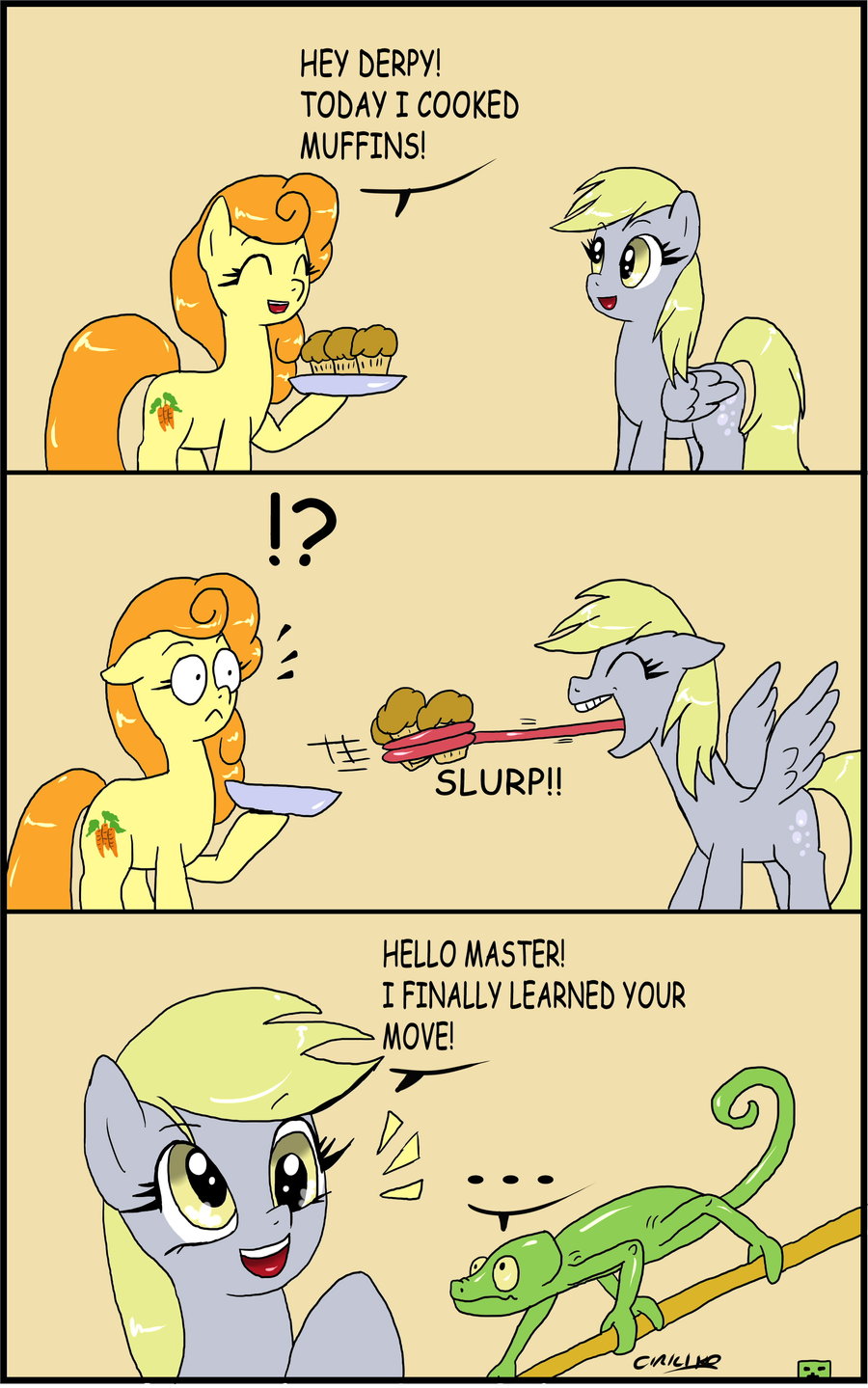#119545 - safe, artist:ciriliko, carrot top, derpy hooves, golden ...