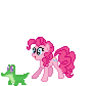 #122069 - safe, gummy, pinkie pie, animated, desktop ponies, simple ...