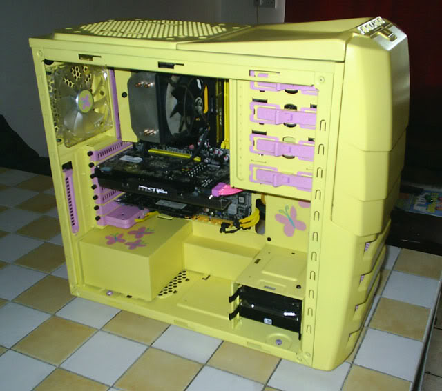 #122949 - safe, fluttershy, case mod, computer, customized toy, irl ...