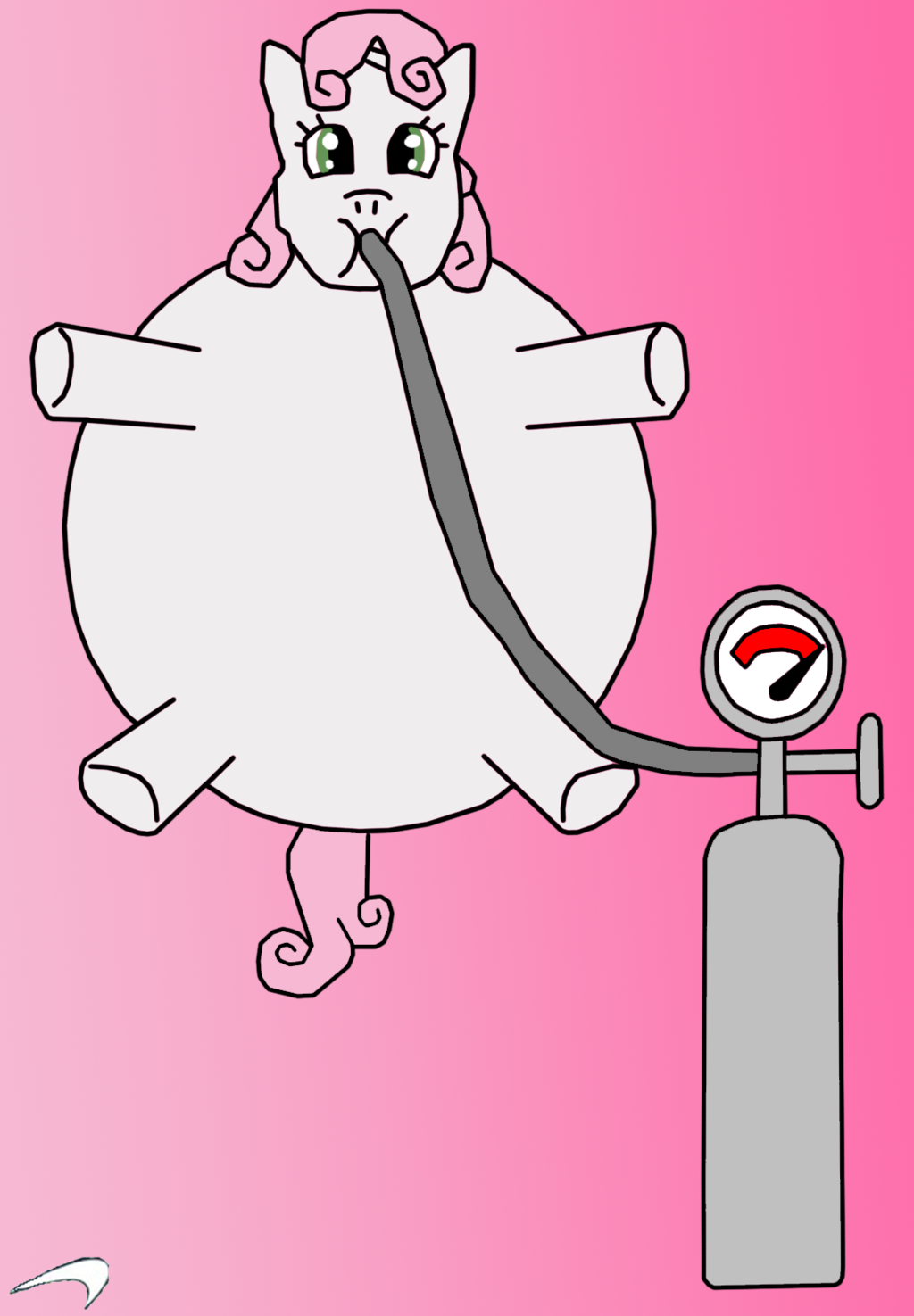 #132335 - safe, artist:vj-rabbit, sweetie belle, g4, helium tank ...