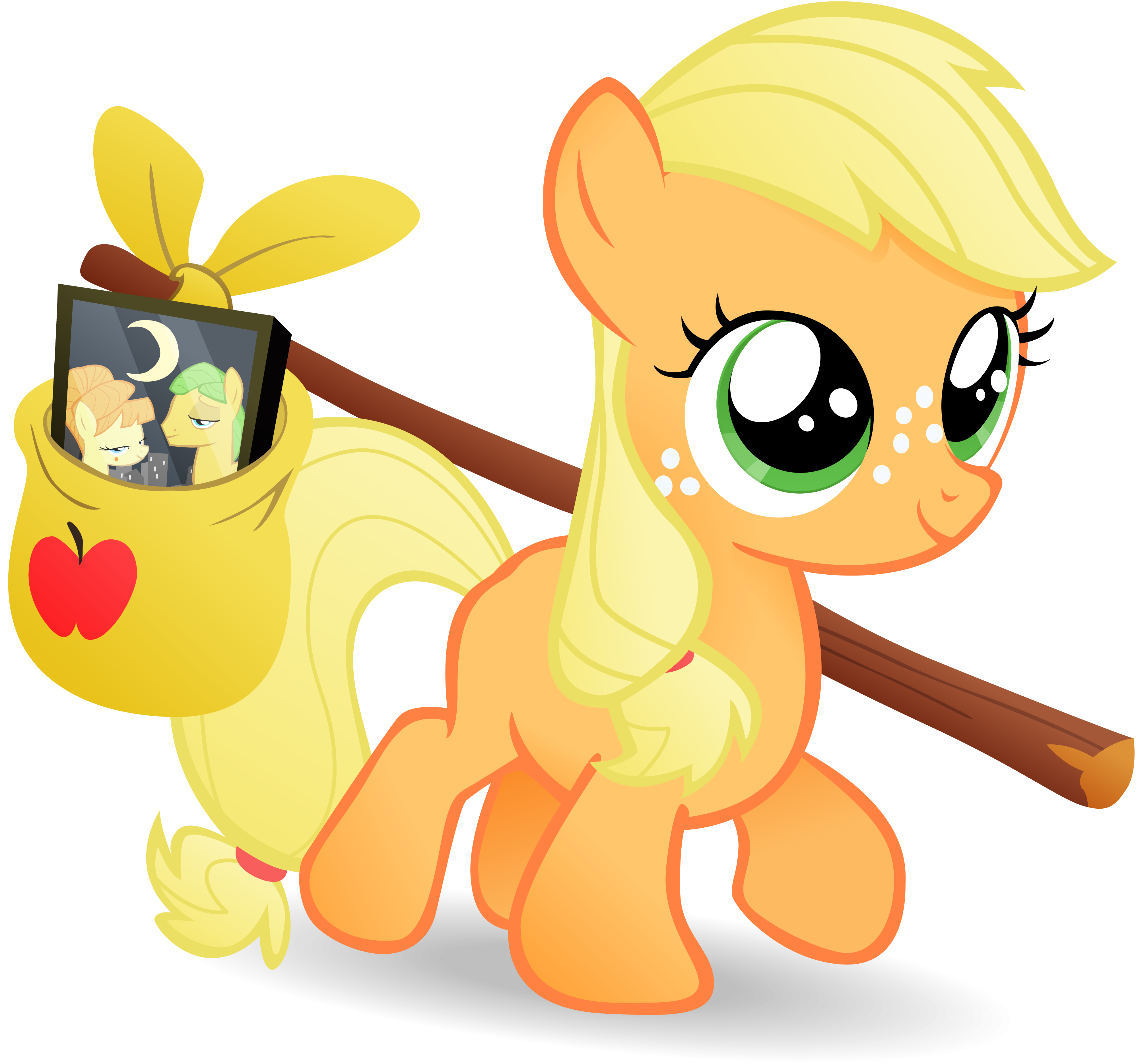 #137002 - safe, artist:stinkehund, applejack, aunt orange, uncle orange ...