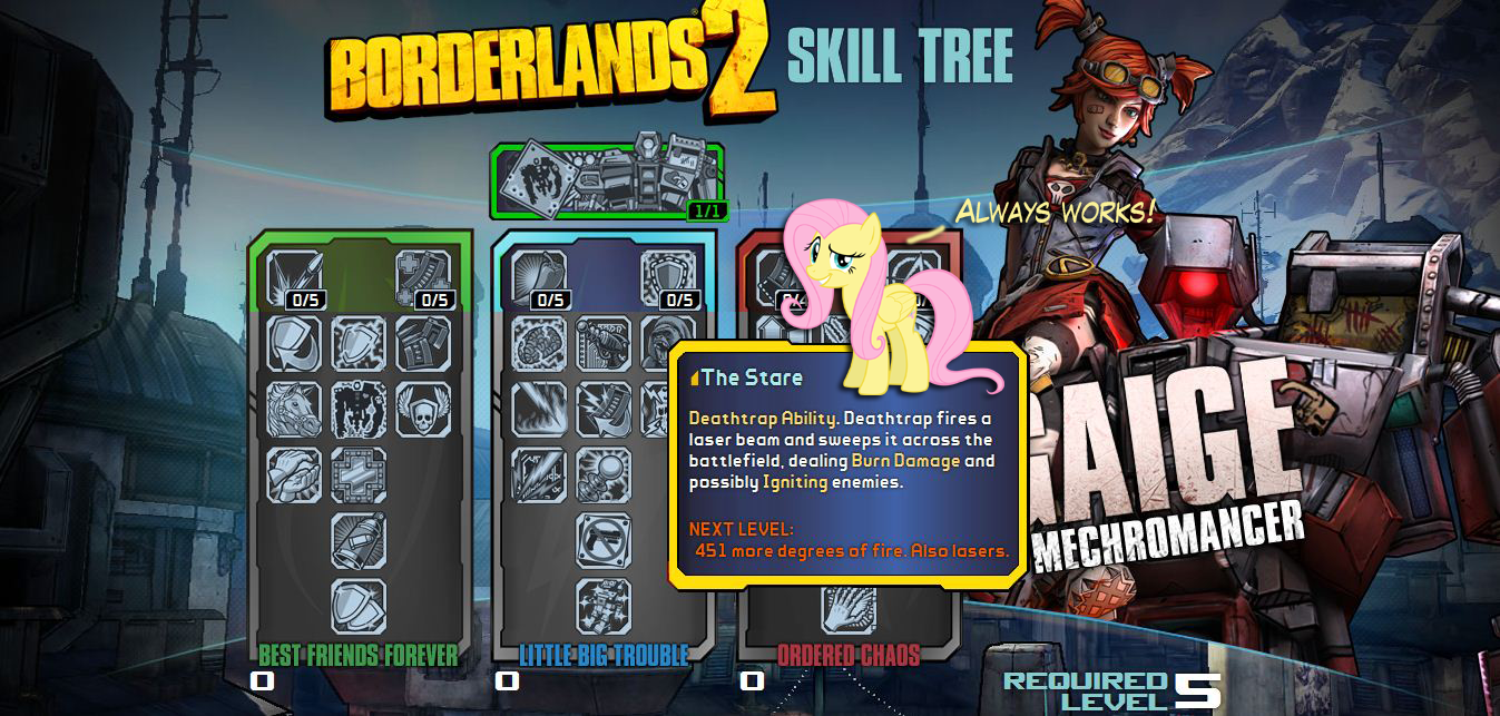#117781 - safe, fluttershy, g4, always works, borderlands, borderlands ...