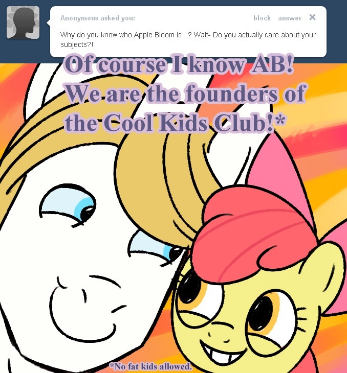 #149998 - safe, artist:ttturboman, apple bloom, prince blueblood, ask ...