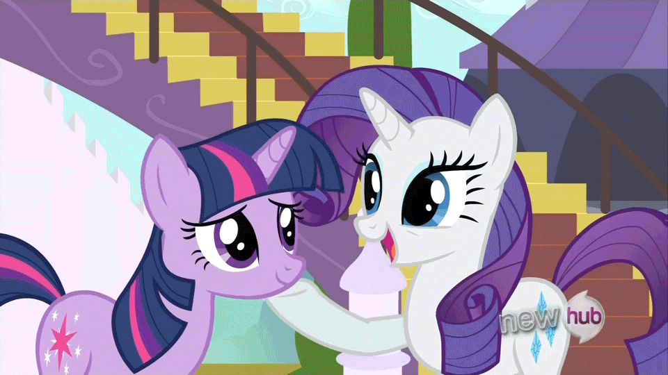 #150415 - safe, screencap, rarity, twilight sparkle, pony, g4, the crystal empire, animated, duo ...