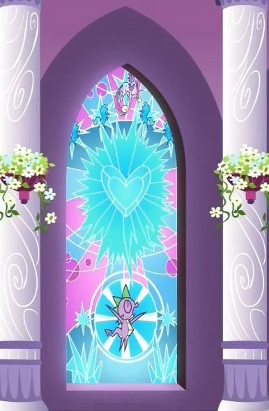 #151327 - safe, screencap, spike, mural, window - Derpibooru