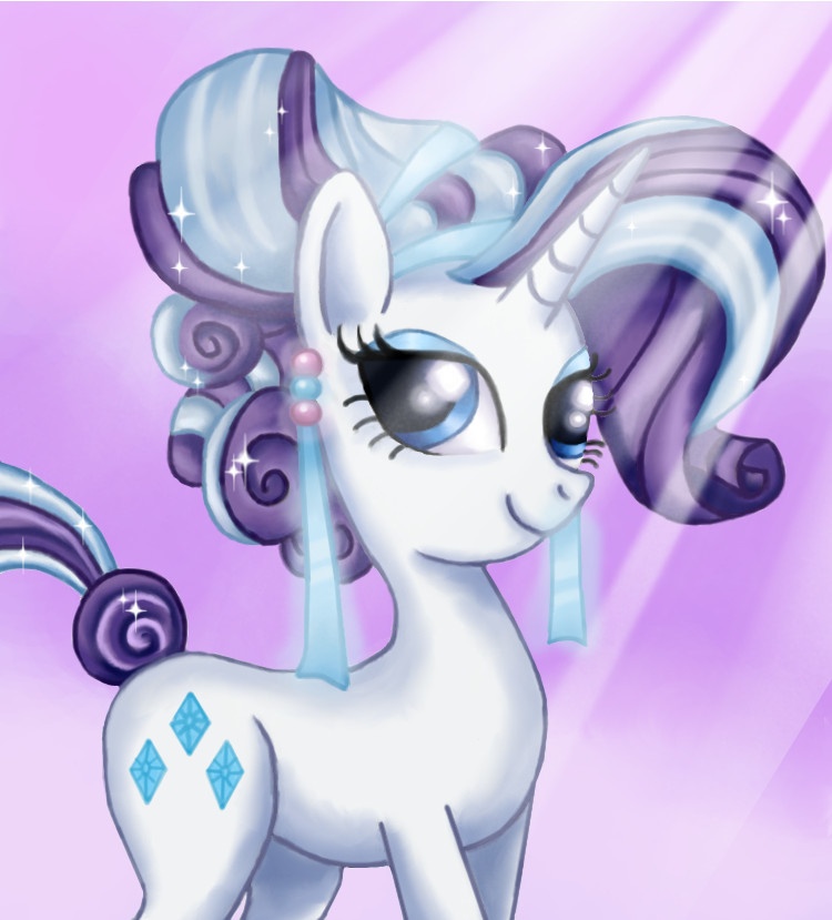 #156157 - safe, artist:mel-rosey, rarity, crystal pony, pony, unicorn ...