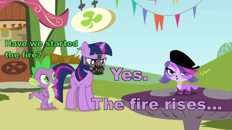 #157655 - safe, spike, twilight sparkle, unicorn, bane, batman ...