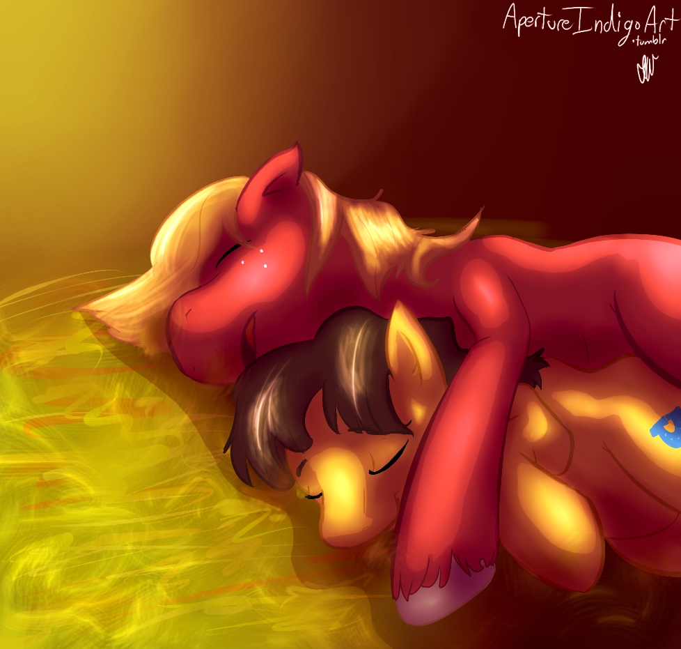 #160154 - safe, artist:hoodoo, big macintosh, caramel, earth pony, pony ...