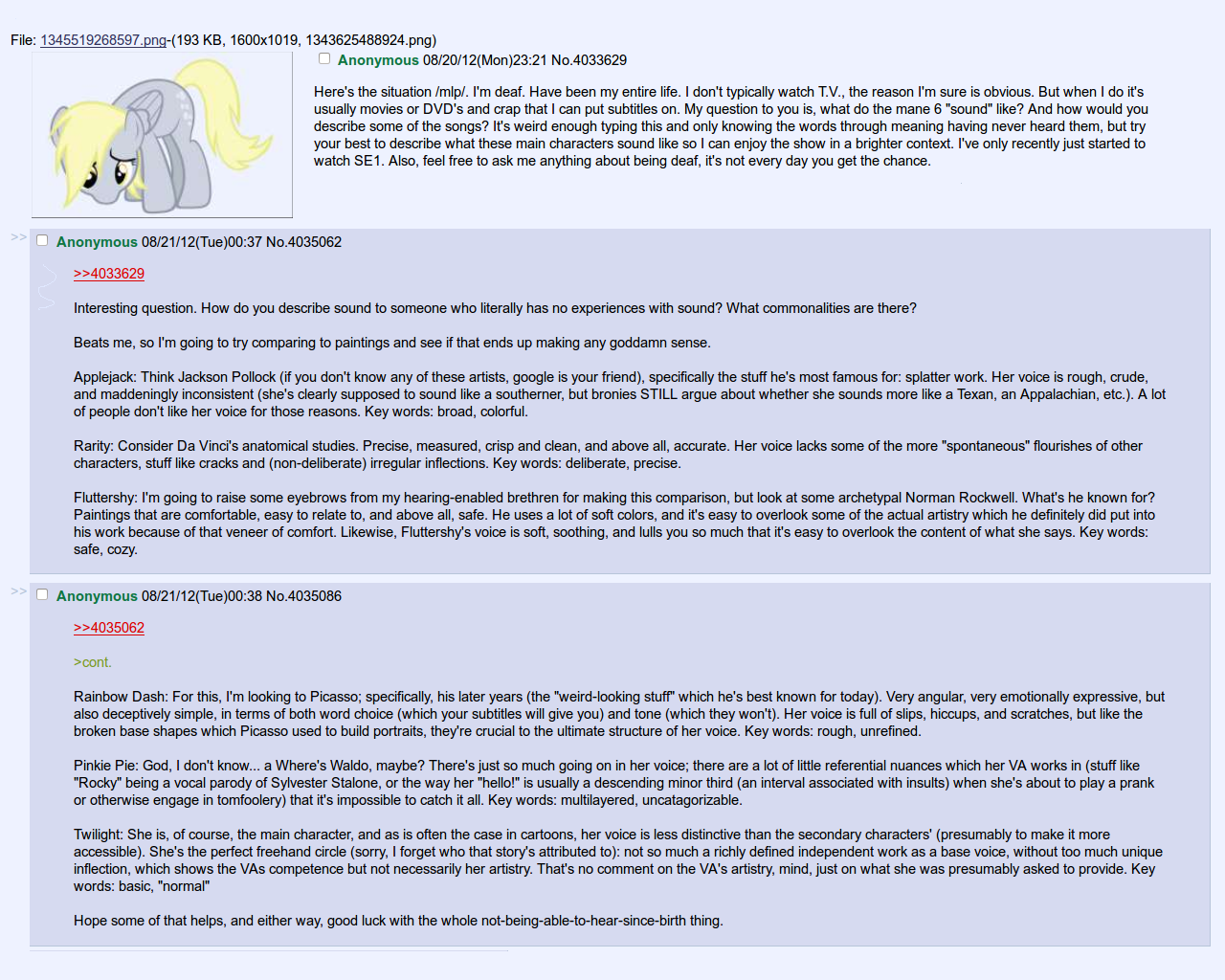 #165609 - safe, screencap, derpy hooves, /mlp/, 4chan, 4chan screencap ...