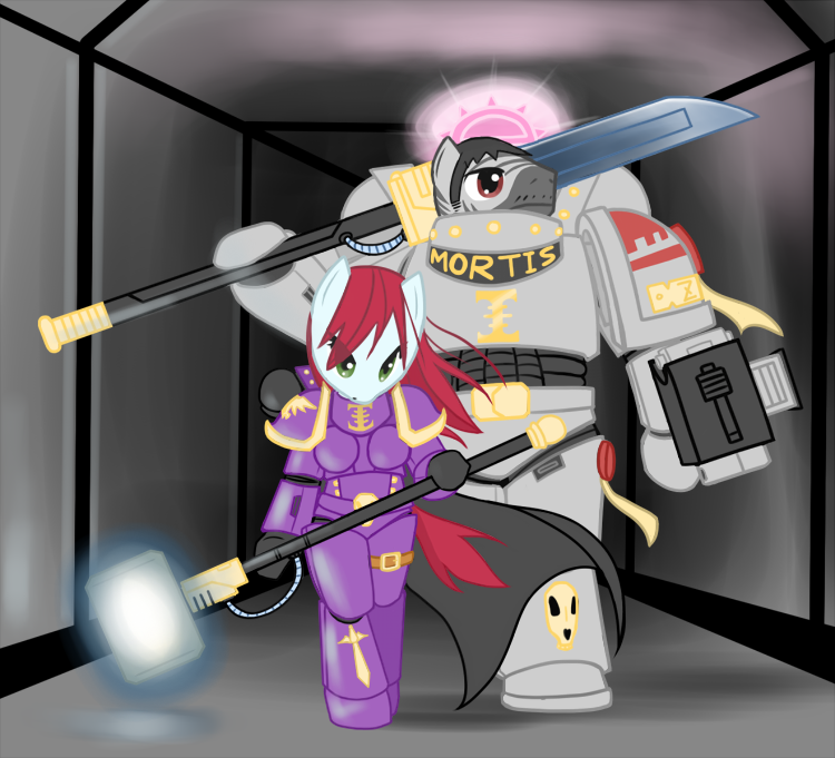 #141028 - safe, oc, oc only, pony, bipedal, grey knights, inquisition ...