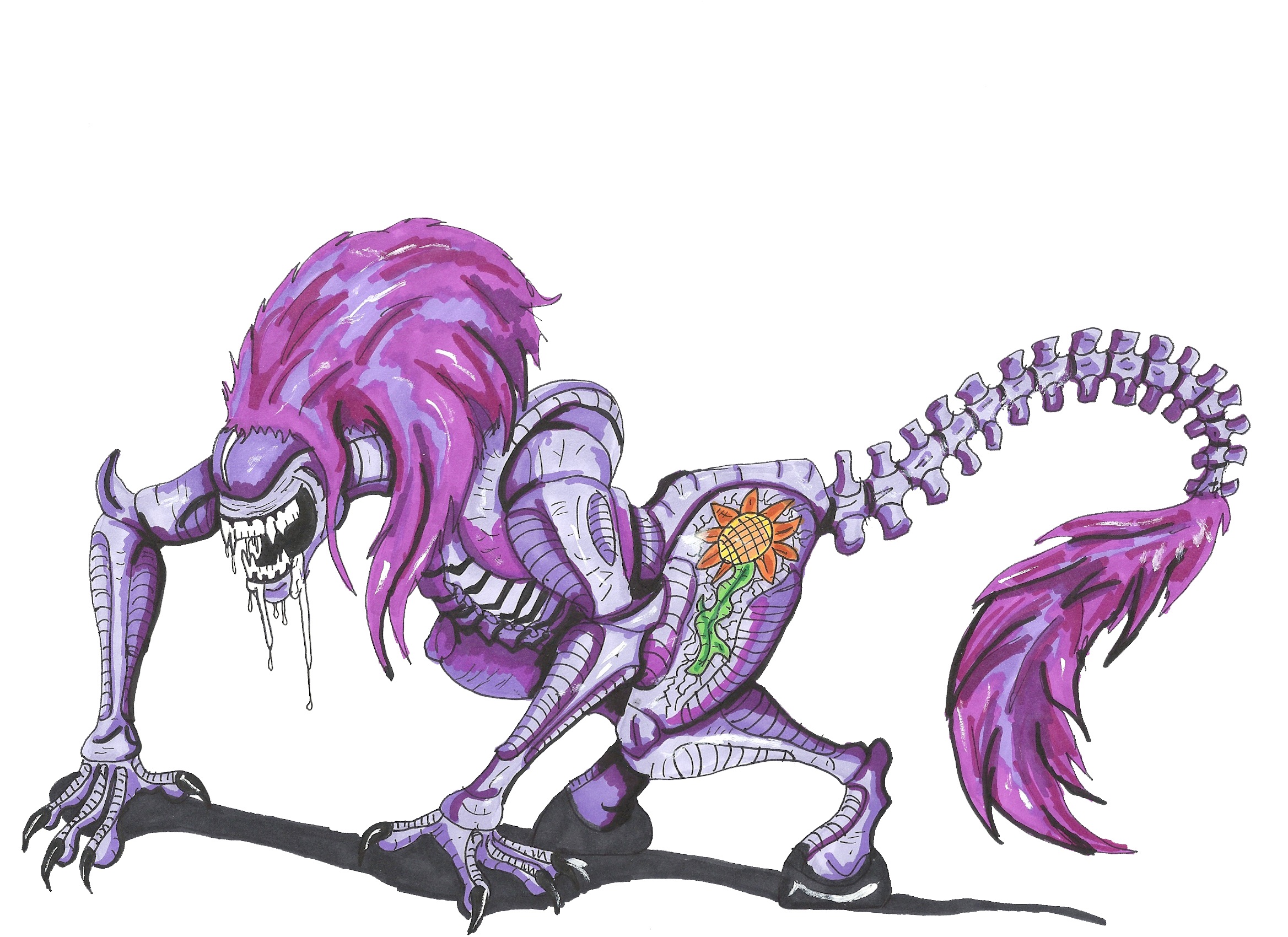 #183827 - grimdark, artist:hellraptor, alien, xenomorph, g1, alien ...