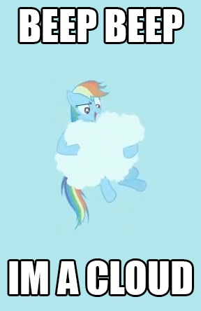 #185730 - safe, rainbow dash, beep beep, cloud - Derpibooru