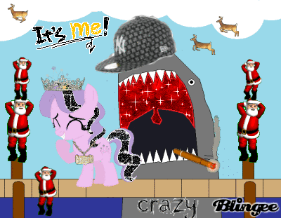 #187848 - safe, diamond tiara, deer, shark, g4, animated, blingee ...