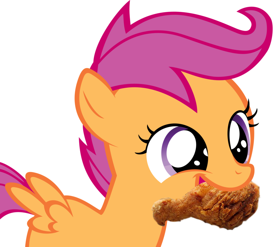 #191652 - safe, artist:lapisrabbitcomics, scootaloo, chicken, pegasus ...