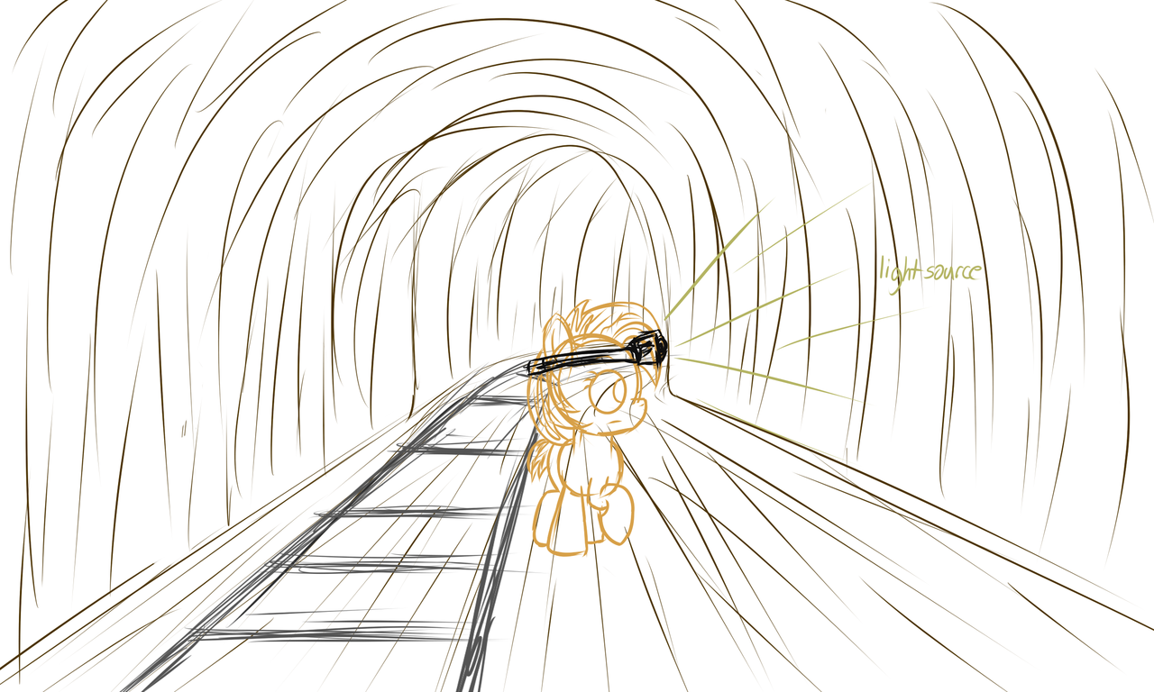 #176950 - safe, artist:dtcx97, babs seeds, tunnel - Derpibooru