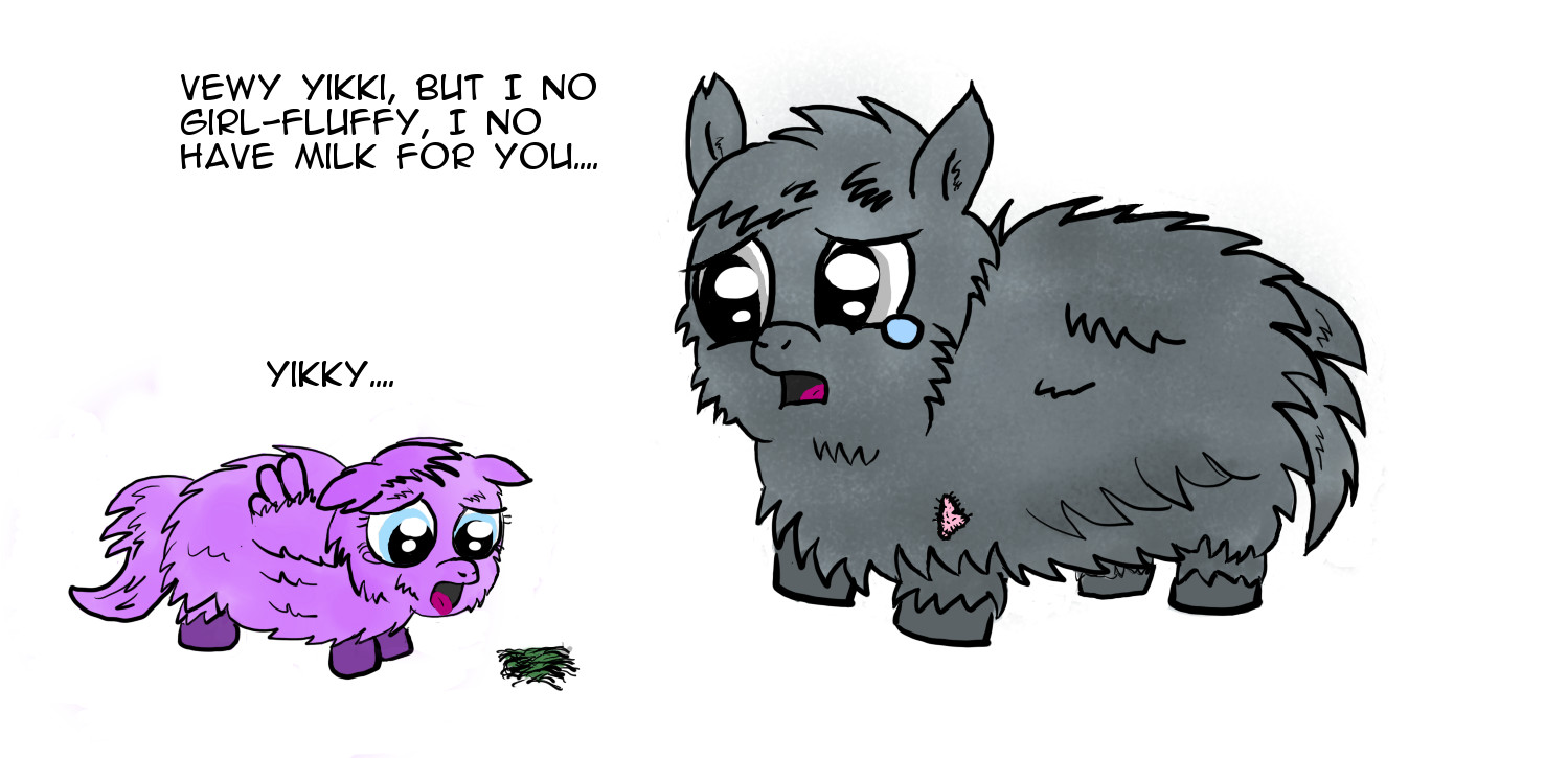 #4734 - safe, artist:andrewmyles, fluffy pony, pony, crying, fluffy ...
