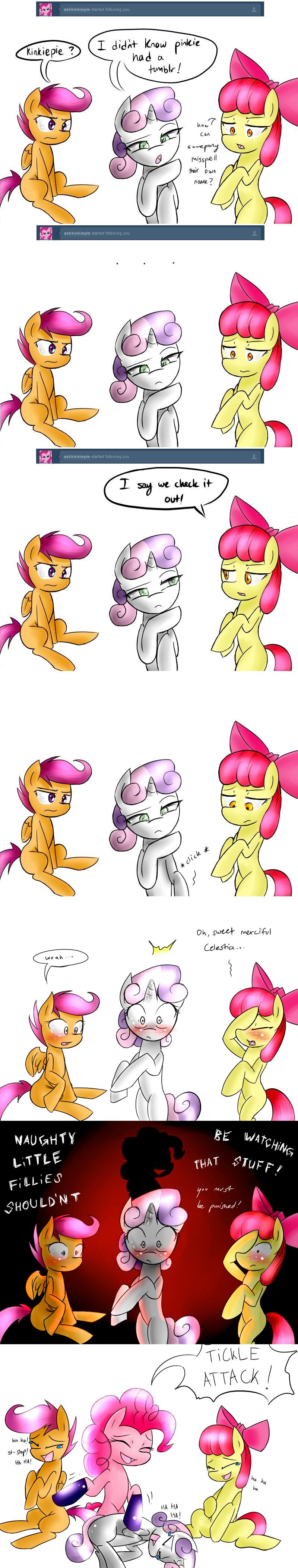 #10146 - safe, artist:starykrow, apple bloom, pinkie pie, scootaloo ...