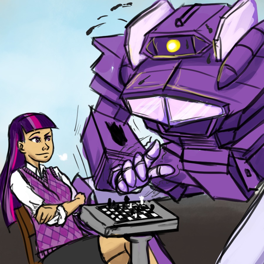 #9958 - artist:scorpiordinance, chess, clothes, crossover, duo, female ...