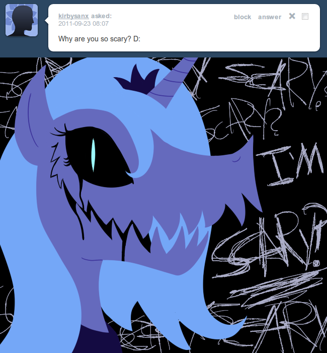 #38992 - grimdark, artist:poppin, princess luna, ask loony luna, loony ...