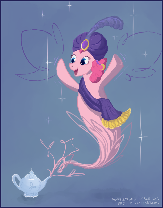 #41605 - safe, artist:marbleyarns, pinkie pie, genie - Derpibooru