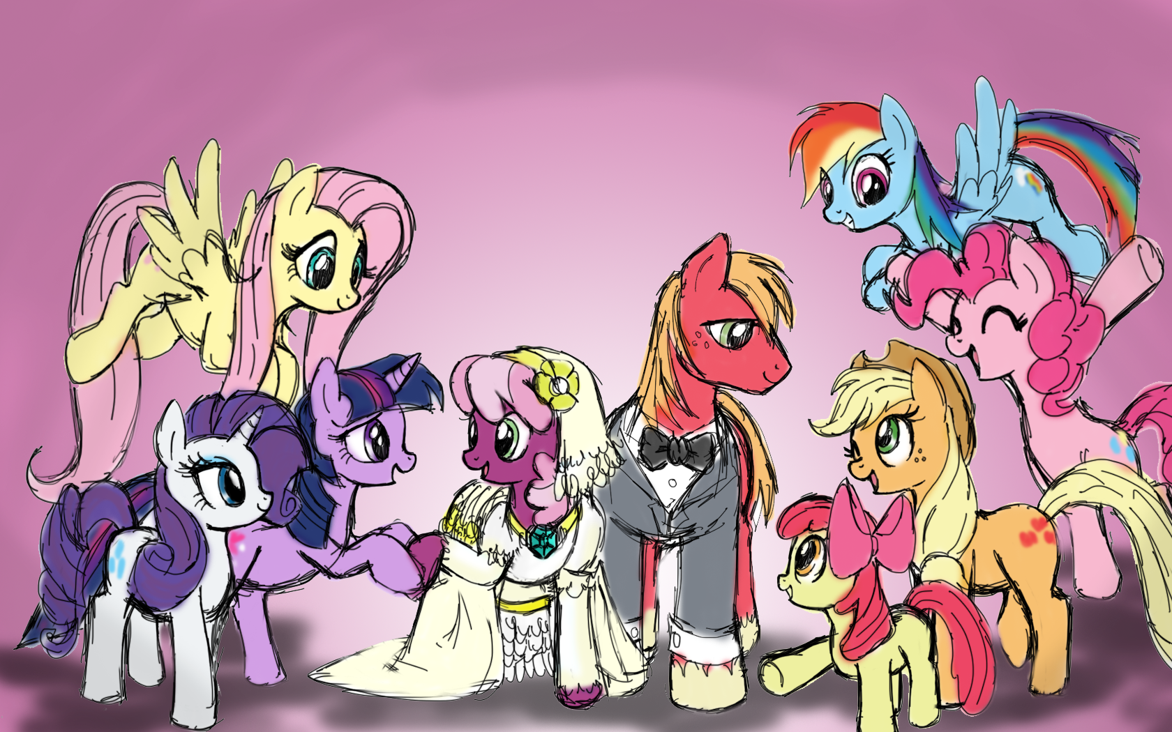 #46851 - safe, apple bloom, applejack, big macintosh, cheerilee ...