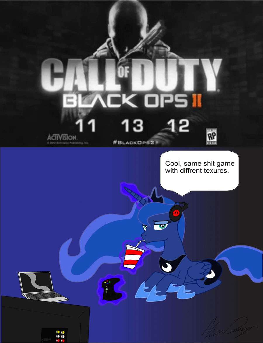 #71248 - safe, princess luna, gamer luna, g4, call of duty, call of ...