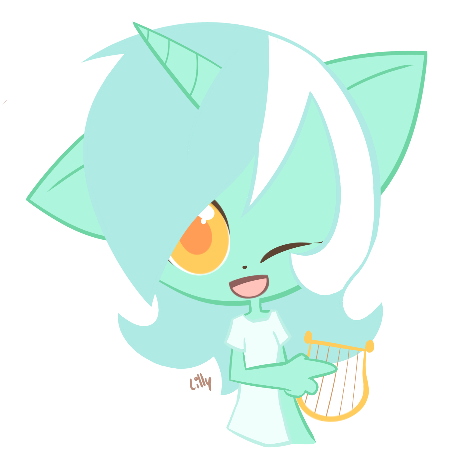 #72031 - safe, artist:lillynya, lyra heartstrings, anthro, ambiguous ...