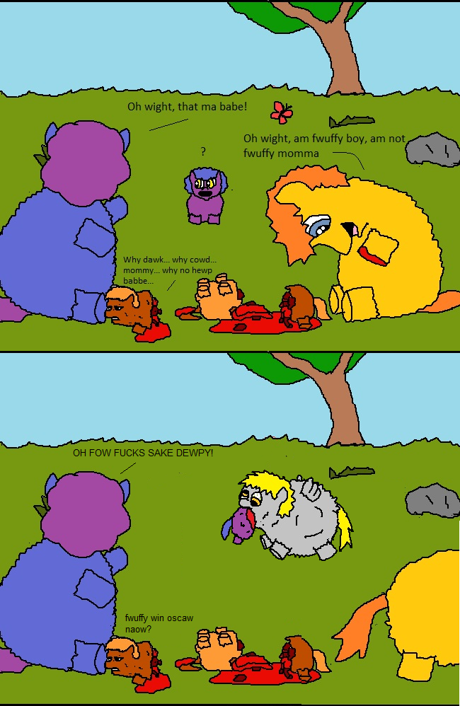 #76436 - grimdark, grotesque, artist:ur, edit, fluffy pony, blood ...