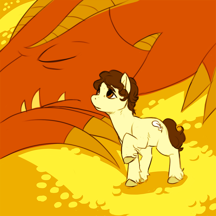#65163 - dead source, safe, dragon, bilbo baggins, ponified, smaug the ...