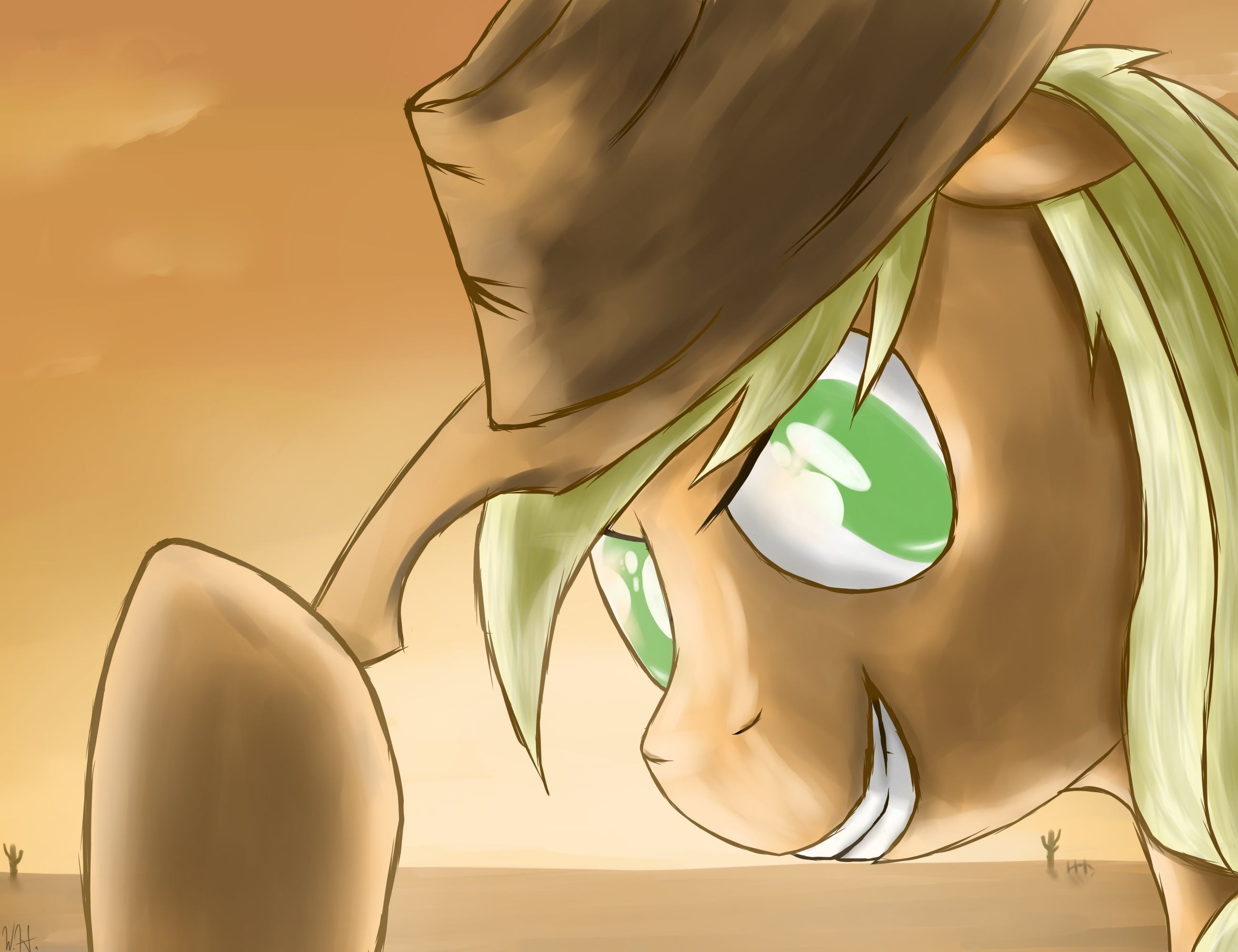 #79092 - safe, artist:brony2you, applejack, high res, sunset - Derpibooru