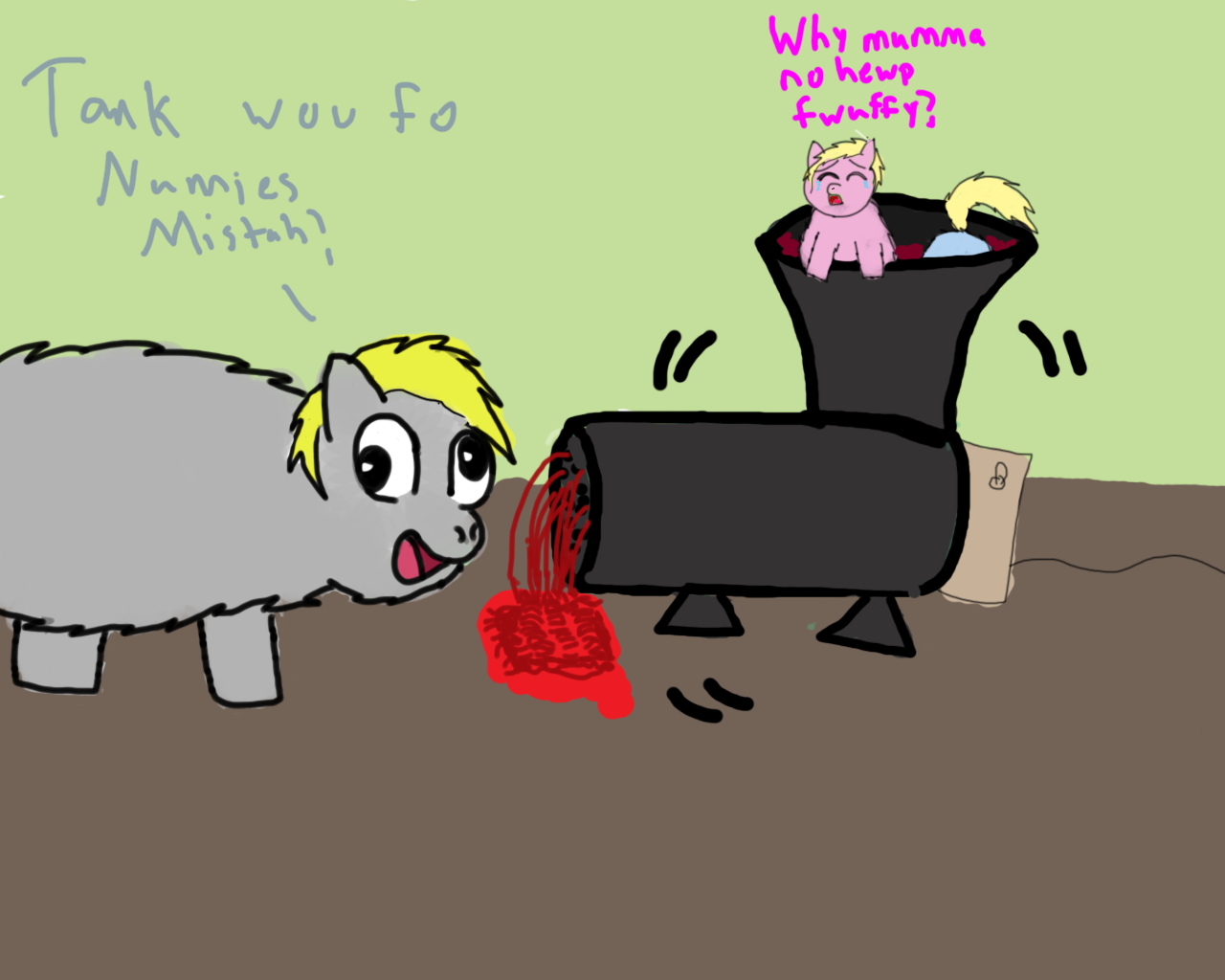 #81453 - artist needed, source needed, grimdark, derpy hooves, dinky ...