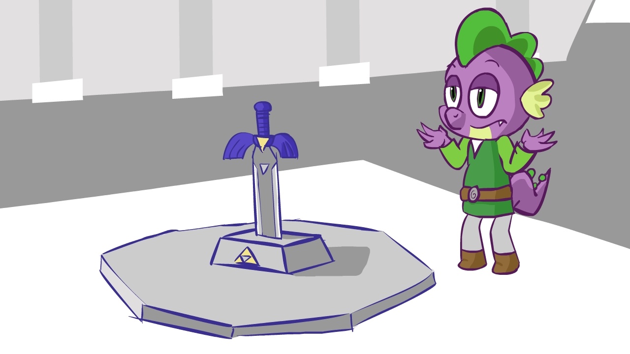 #81791 - safe, artist:phoenix-conrad, spike, link, linkspike, master ...